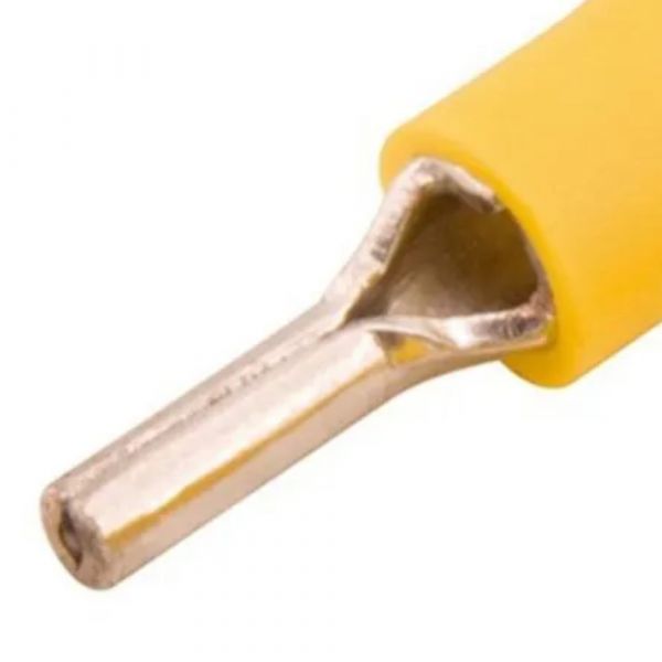 Terminal Pino Pré Isolado Amarelo Hellermanntyton